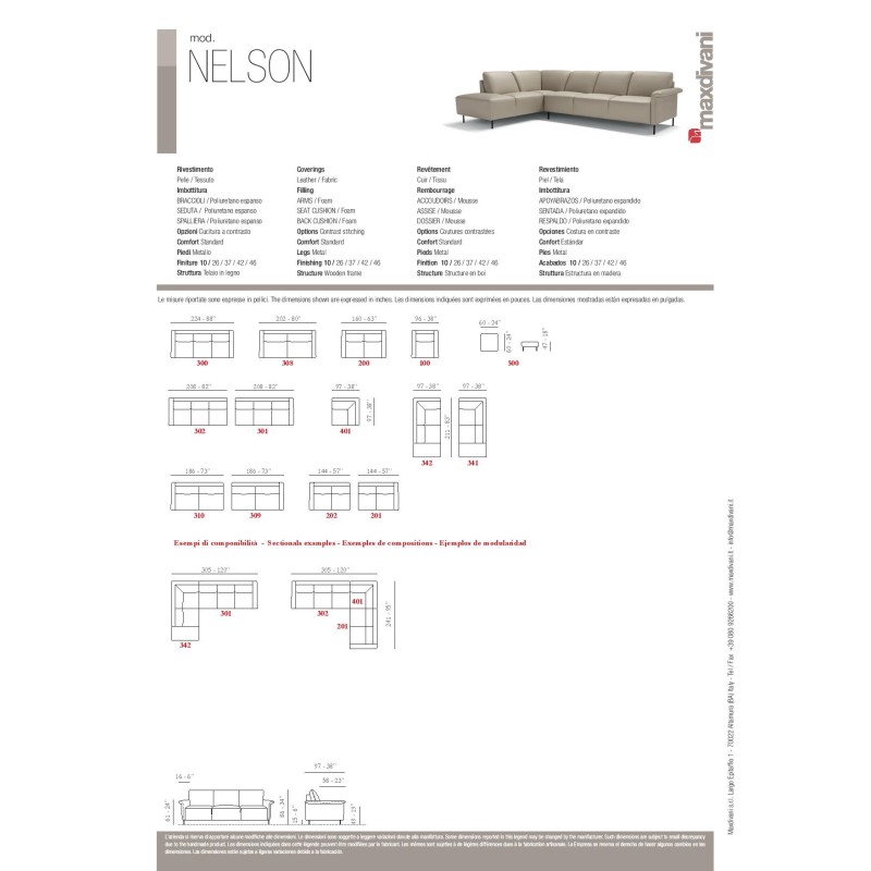 MAXDIVANI NELSON SECTIONAL